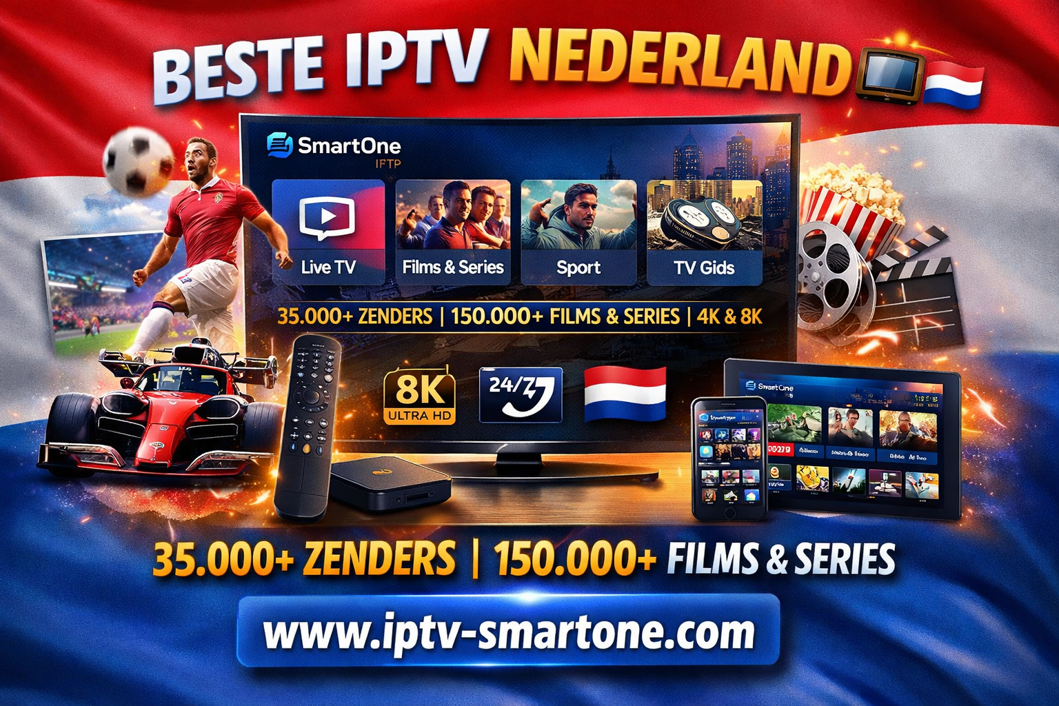 Hoe IPTV installeren op Smart TV Nederland - IPTV SMARTONE 8K/4K